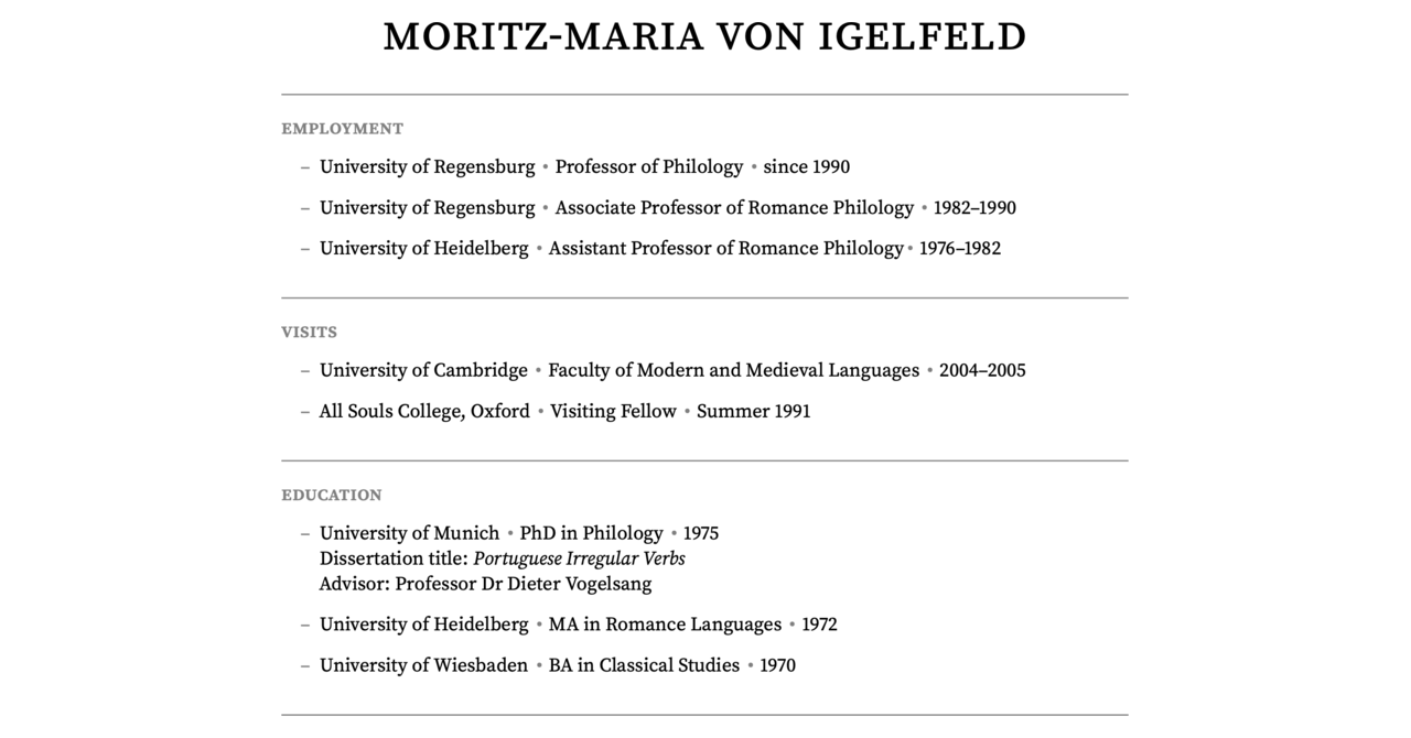 Minimalist LaTeX Template for Academic CVs | Pascal Michaillat